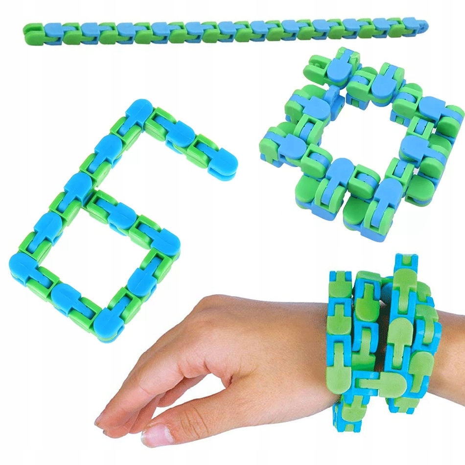 WACKY TRACKS WĄŻ SNAKE CUBE FIDGET TOY-S ŁAŃCUCH - 10927630513 ...