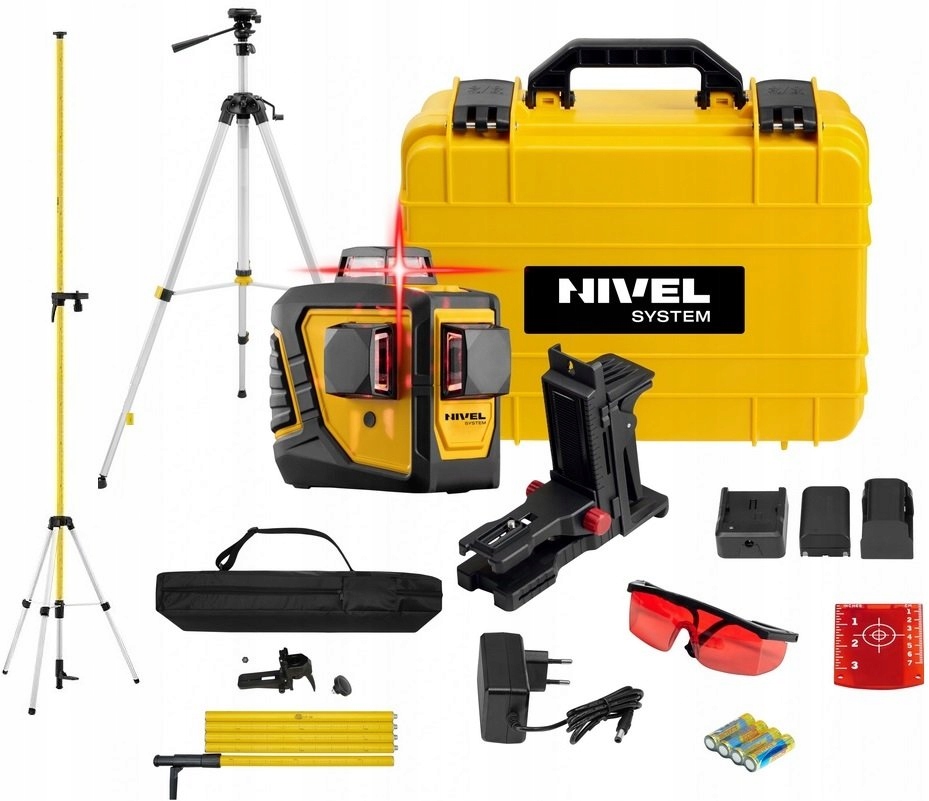 NIVEL SYSTEM LASER KRZYŻOWY CL3D + TYCZKA + STATYW - 12535663696 ...