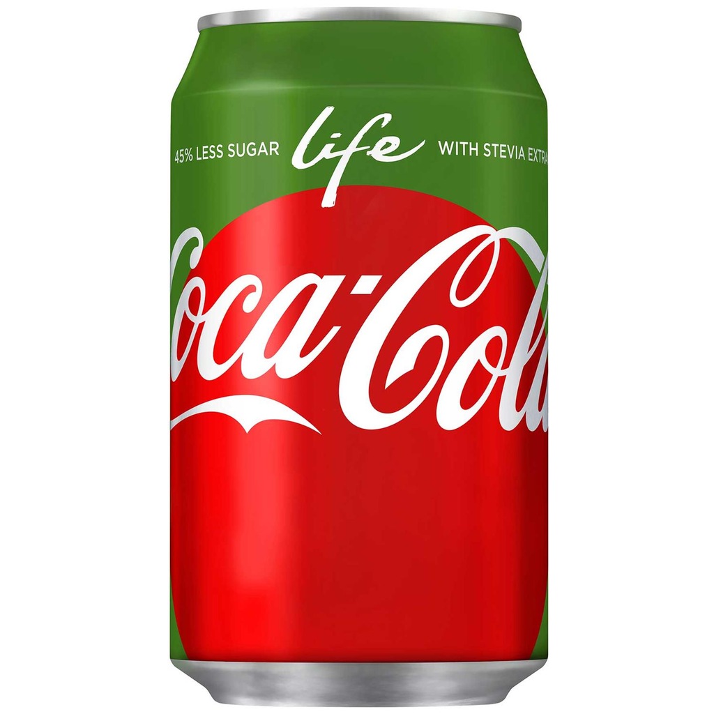 Coca-Cola Life 330ml Słodzona Stewią BEZ CUKRU - 7194071866 - oficjalne ...