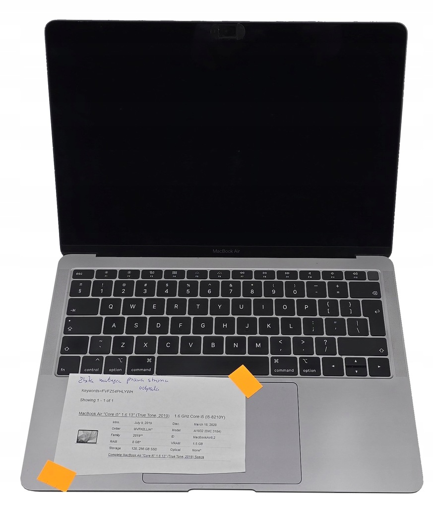 Laptop Apple MacBook Pro A1932 13,3" Intel Core i5 128GB 8GB DDR4 DAWCA ...