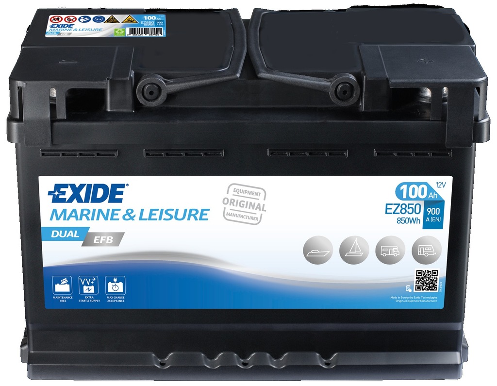 AKUMULATOR EXIDE DUAL EFB EZ850 12V 100Ah 900A - 14237262678 ...