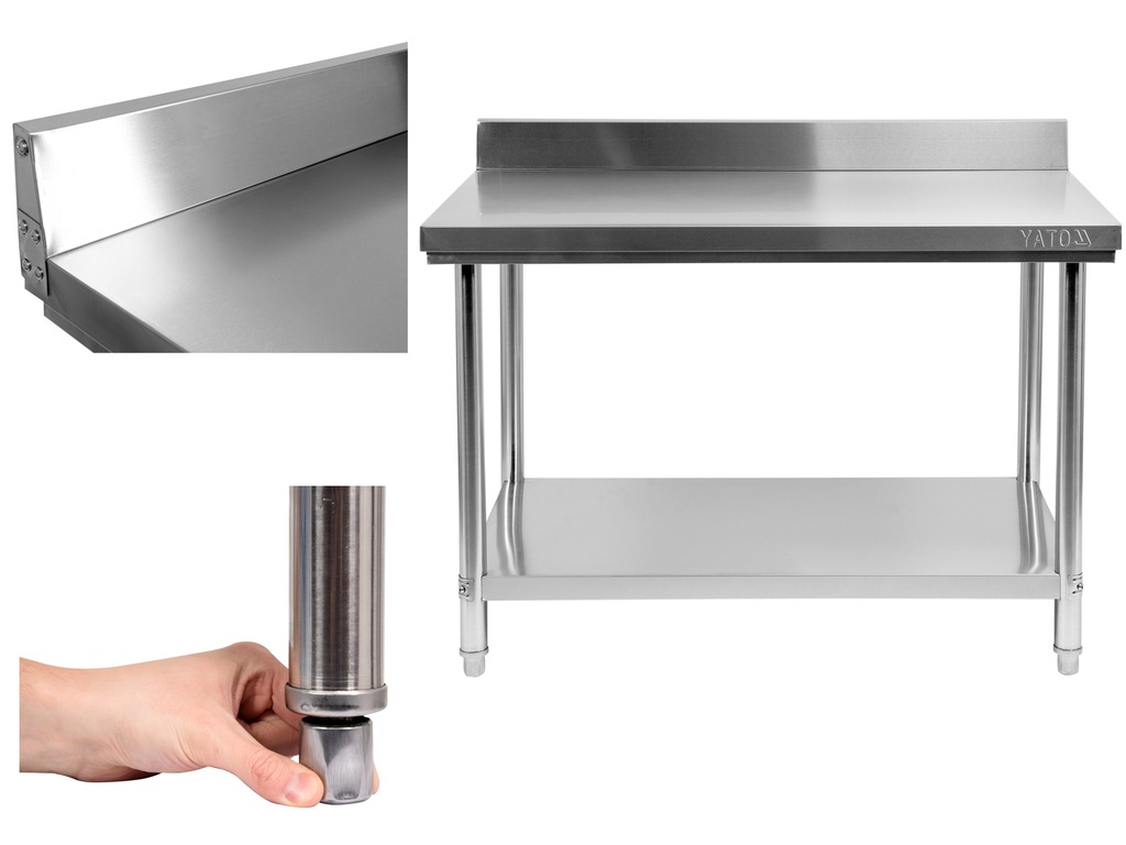 BLAT GASTRONOMICZNY YATO 120x70cm PÓŁKA RANT INOX - 7137558341 ...