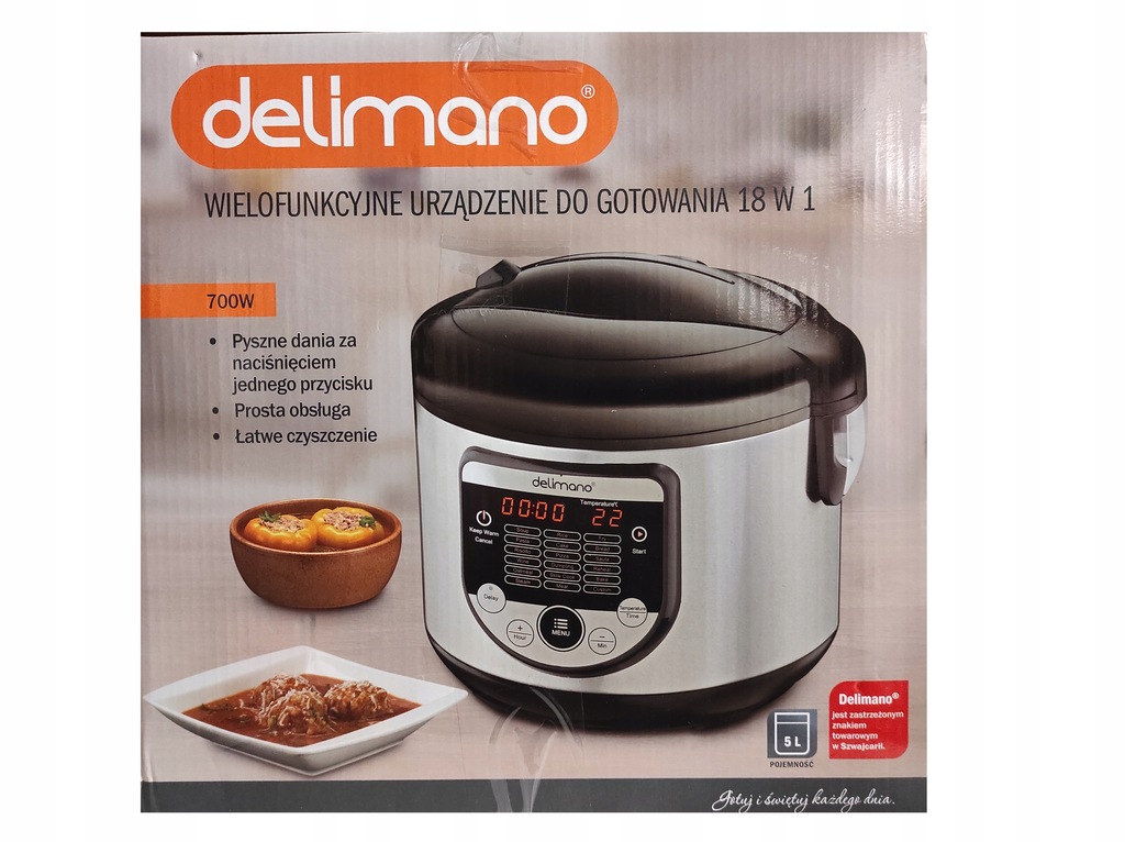 MULTICOOKER DELIMANO 18w1 SZYBKOWAR KOMBIWAR ROBOT - 10082723432 ...