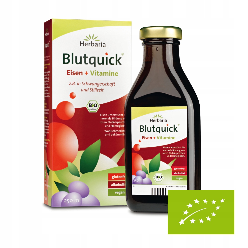 Bio eliksir Blutquick Żelazo + Wtaminy Herbaria - 7940365065 ...