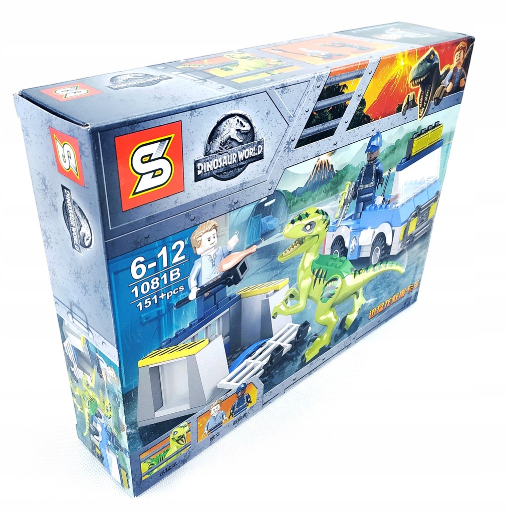 Zestaw Dinozaur Auto Jurassic World + Karta Lego - 8653614846 