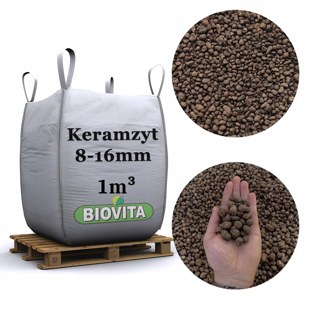 Big Bag keramzyt frakcja 8-16mm BIOVITA 1m3 - 12767025458 - oficjalne ...