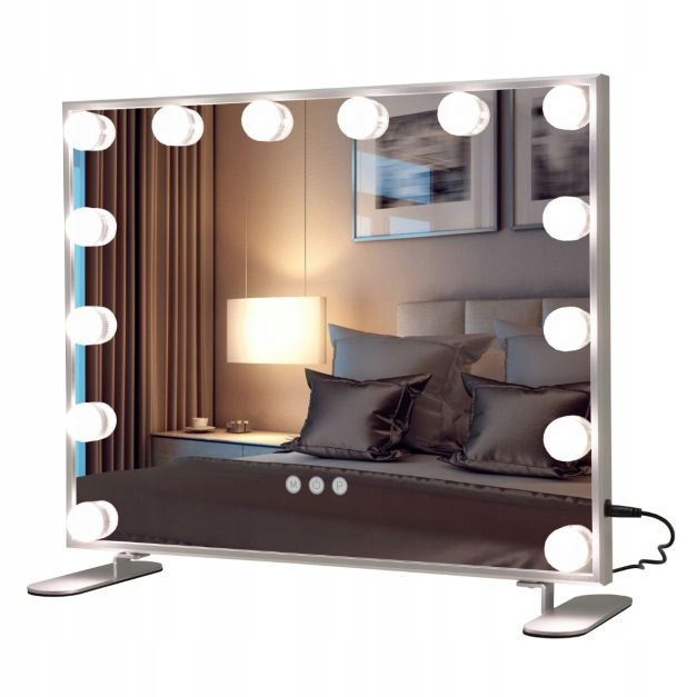 Lustro kosmetyczne z regulacją jasności światła - 14275825397 ...