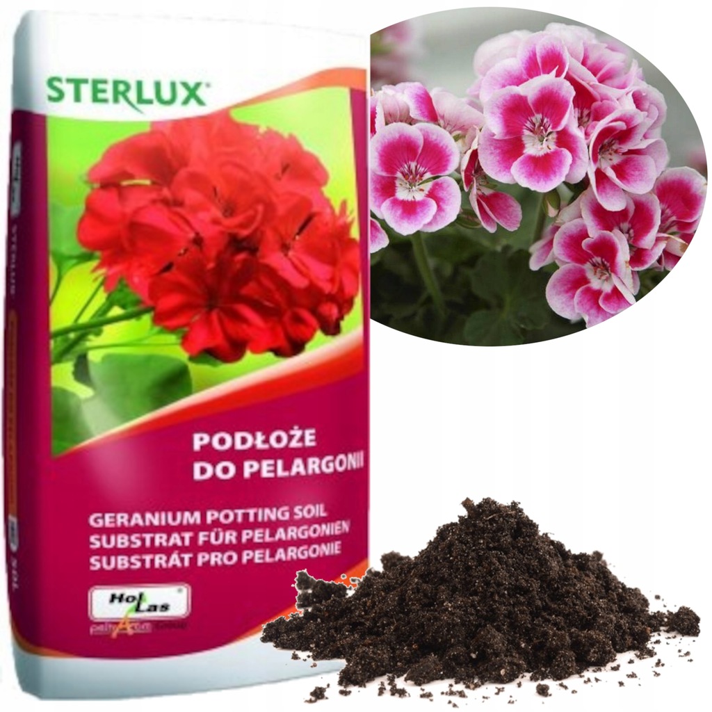 PODŁOŻE DO PELARGONII 50L STERLUX ZIEMIA SURFINII - 7837415470 - oficjalne archiwum Allegro