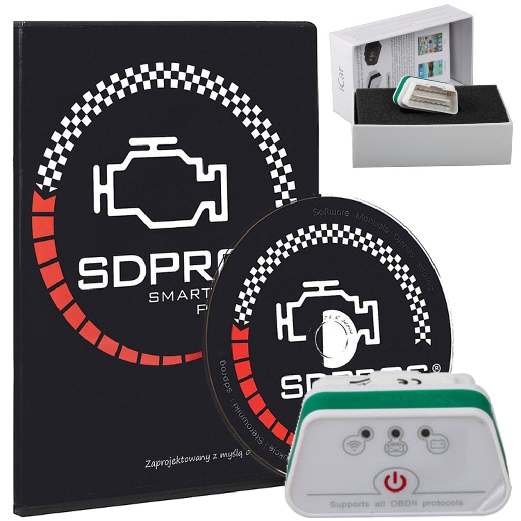 Interfejs diagnostyczny OBD2 ELM327 iCar2 WiFi SDP - 9814304546 - oficjalne archiwum Allegro