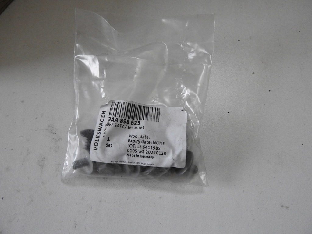 PASSAT B7 3A ŚRUBY ZESTAW MONTAŻOWY BŁOTNIKA PRZÓD - 12936707926 ...