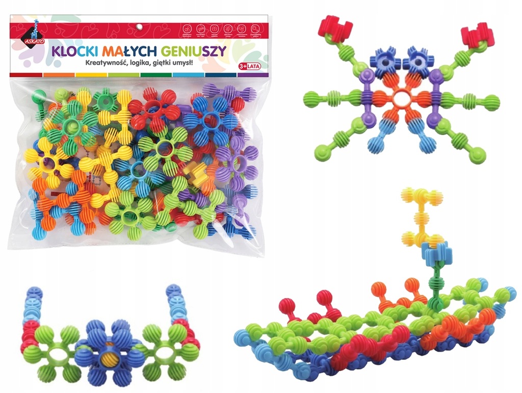 KLOCKI MAŁYCH GENIUSZY KONSTRUKCYJNE KULKI KULE 54 - 12299227797 - oficjalne archiwum Allegro