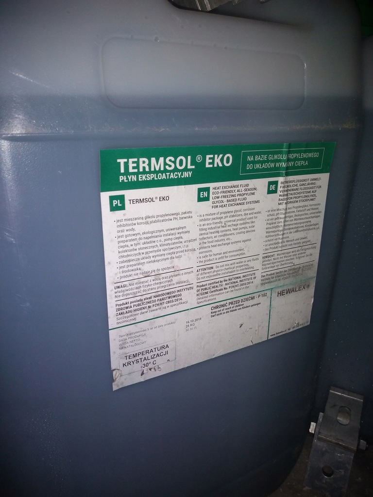 Płyn termosol 25 kg glikol płyn do solarów - 8067299777 - oficjalne ...