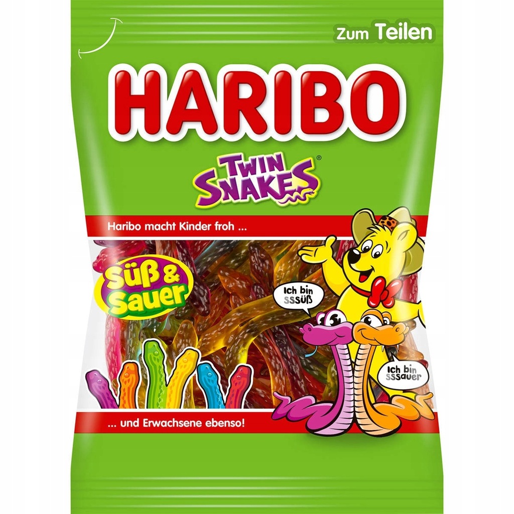 Haribo Twin Snakes węże kwaśne słodkie 175g DE - 12792798258 ...