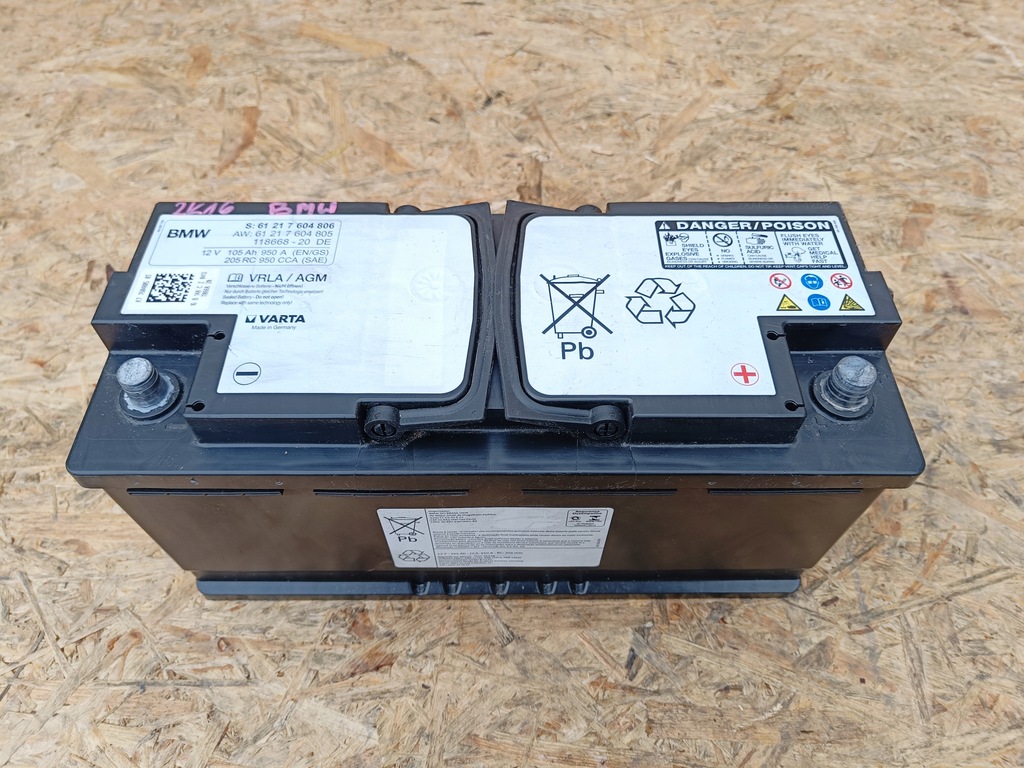 BMW MERCEDES AUDI AKUMULATOR BATERIA 105 Ah 950A - 13006419820 ...