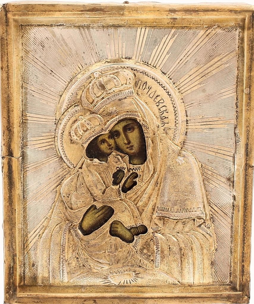 IKONA MATKA BOSKA POCZAJOWSKA POCZ. XIX W. ROSJA - 10421852018 ...