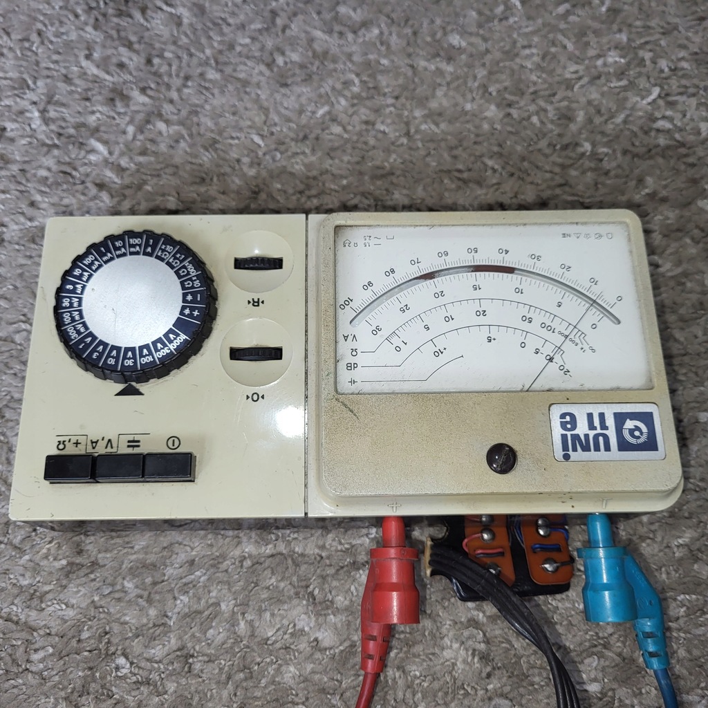 STARY MIERNIK z DDR - UNI 11E z ORYGINALNYM ZASILACZEM DEDYKOWANYM ...