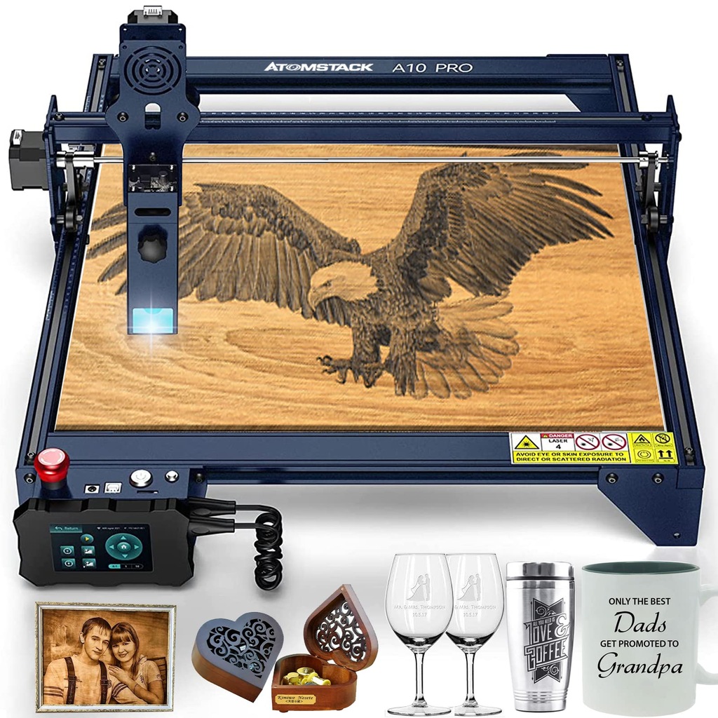 Laserowa maszyna grawerująca ATOMSTACK A10 PRO wycinarka laserowa efekt 50W - 14550034158 ...