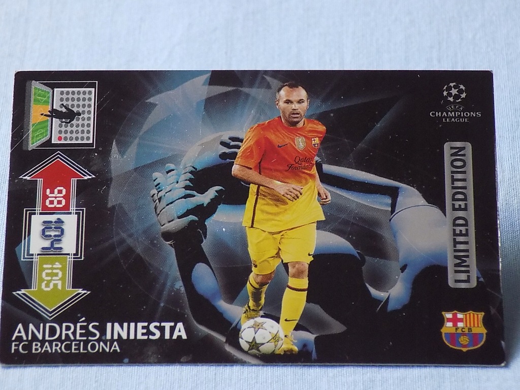KARTA LIMITED EDYTION ANDRES INIESTA FC BARCELONA - 13882649206 ...