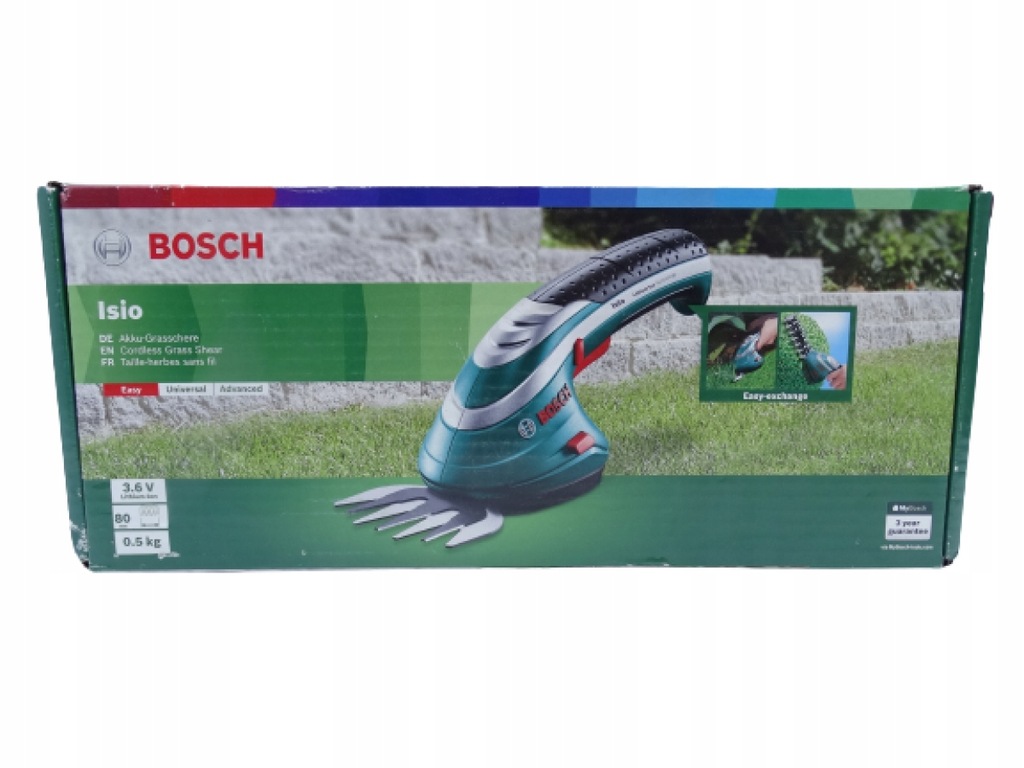 Nożyce akumulatorowe do trawy BOSCH Isio 3,6V - 12196110231 - oficjalne archiwum Allegro