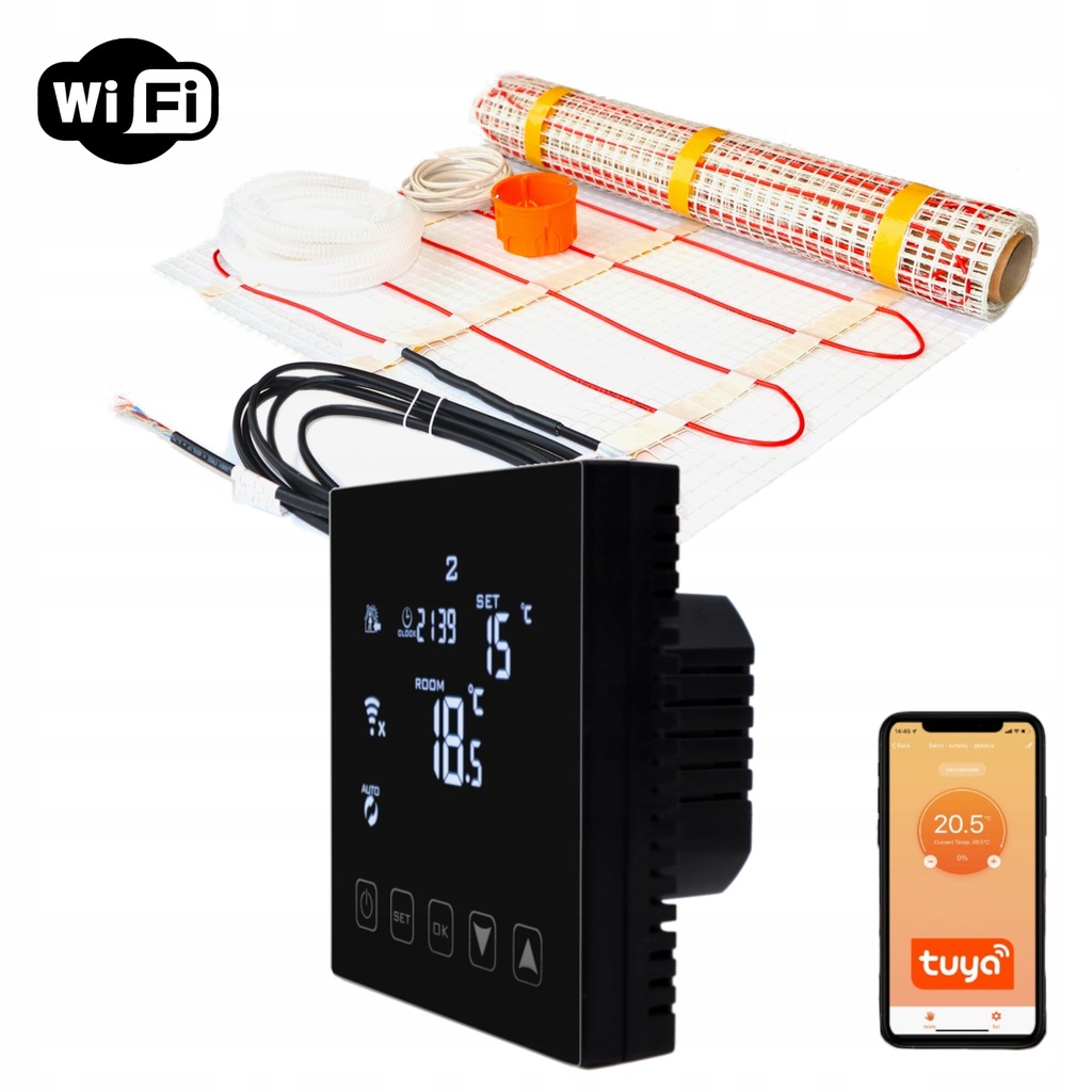 Mata grzewcza grzejna zestaw NVMGW150/20WiFi 1,5m2 - 12142258426 - oficjalne archiwum Allegro