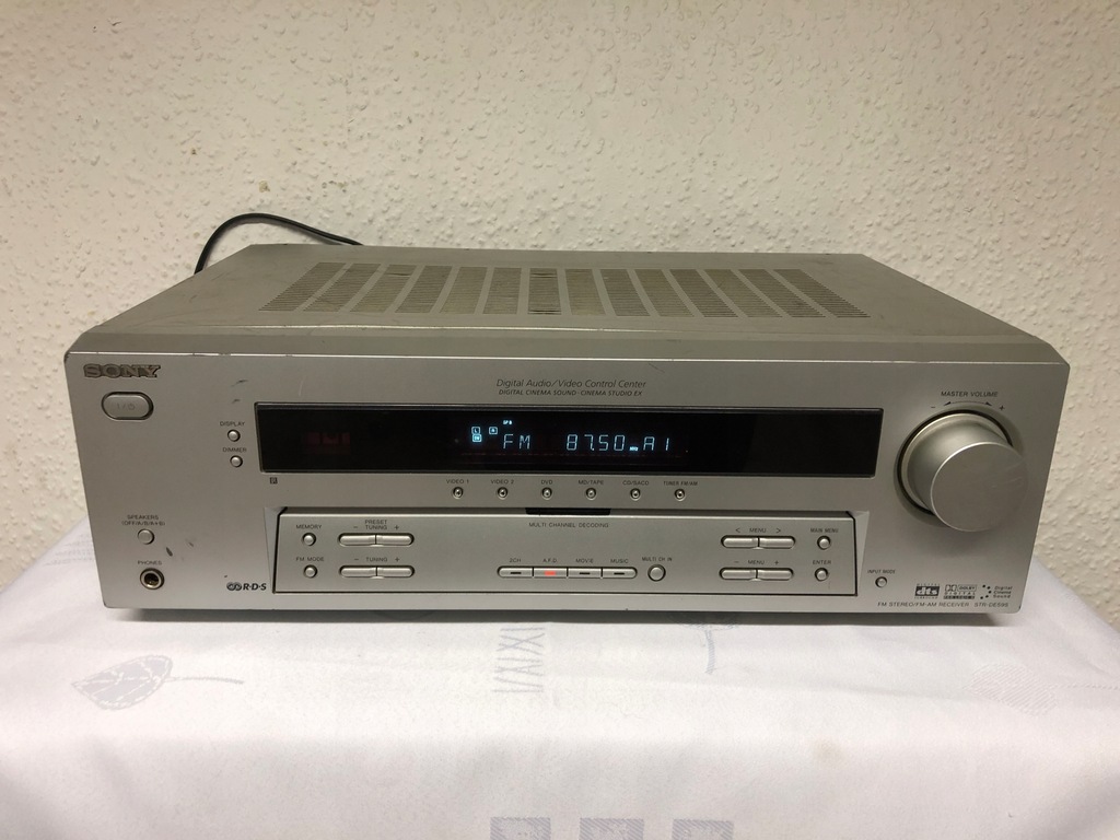 amplituner SONY STR-DE595 - srebrny - brak dźwięku - 13538932438 ...