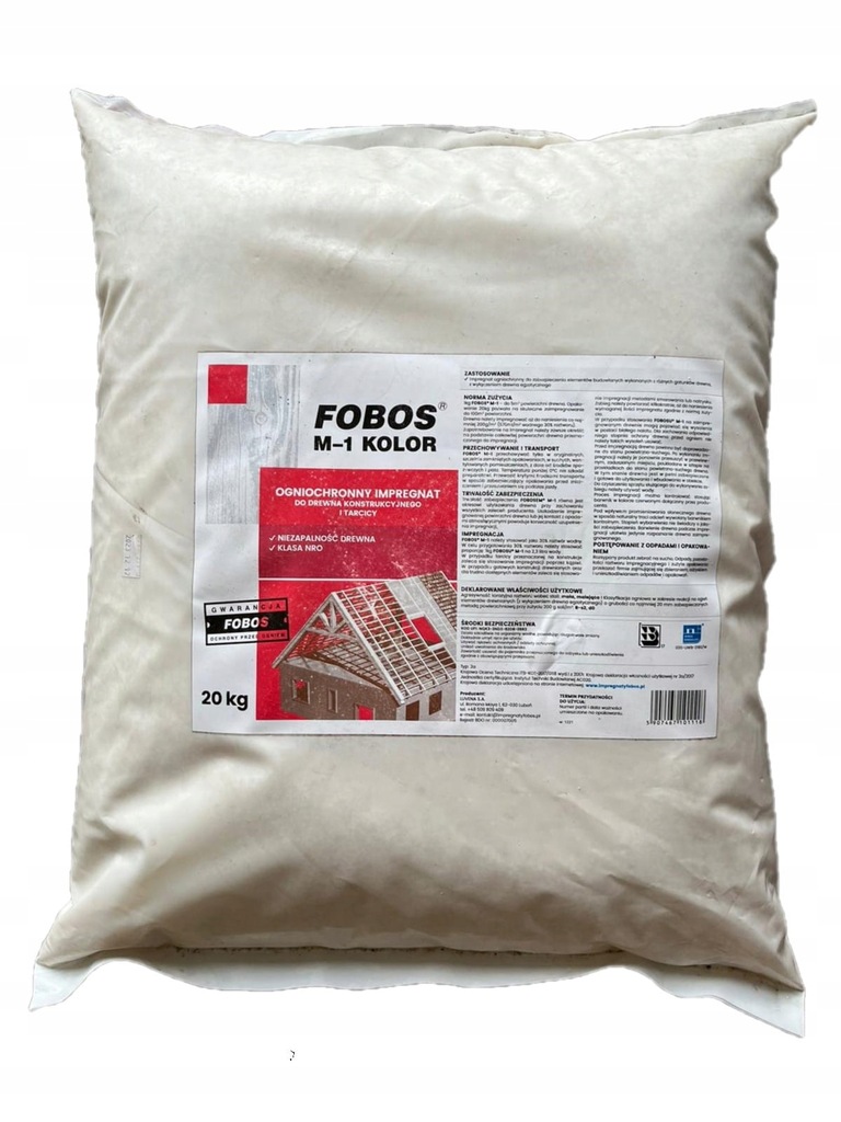 FOBOS M1 impregnat p.poż do drewna 20kg - 12585731921 - oficjalne ...