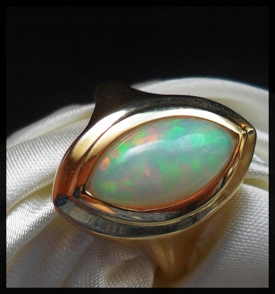 ANTYK LOOK AUSTRALIJSKI OPAL,1,88ct ZLOTO CERTYFIK - 12564614689 - oficjalne archiwum Allegro