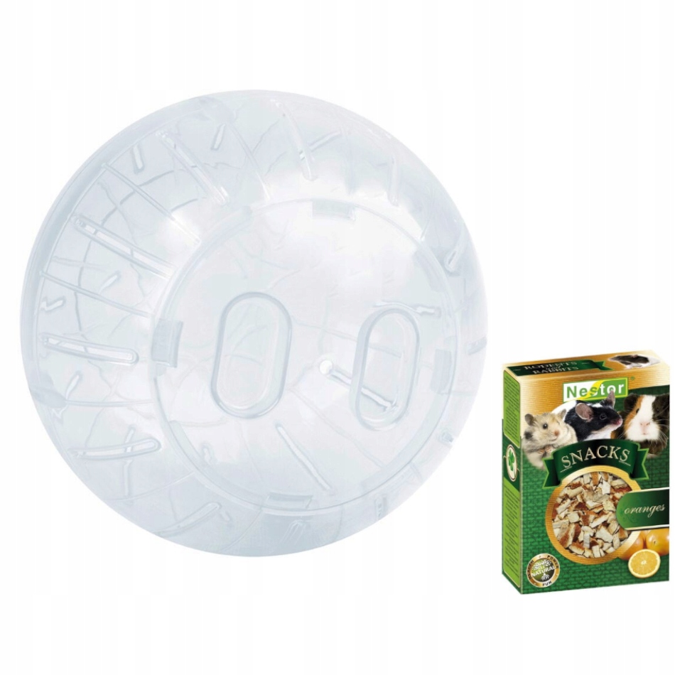 Kula dla chomika transparentna 145mm + przysmak - 12818374855 ...