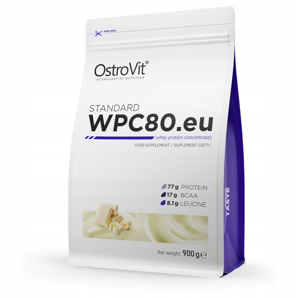 OSTROVIT WPC80.EU 900G BIAŁKO WHEY BIAŁA CZEKOLADA - 12537257895 - oficjalne archiwum Allegro