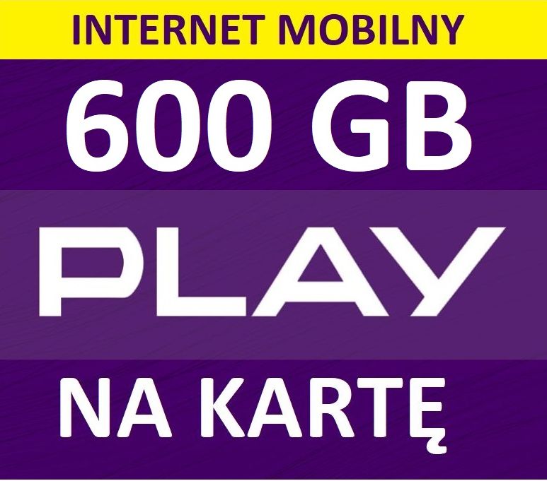 Internet na kartę Play 600 GB Mobilny 4G LTE - 12455829913 - oficjalne archiwum Allegro