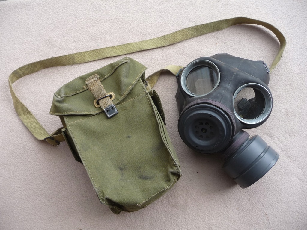 MASKA BRYTYJSKA PRZECIWGAZOWA MK I P-GAZ TORBA WW2 - 12297120484 - oficjalne archiwum Allegro