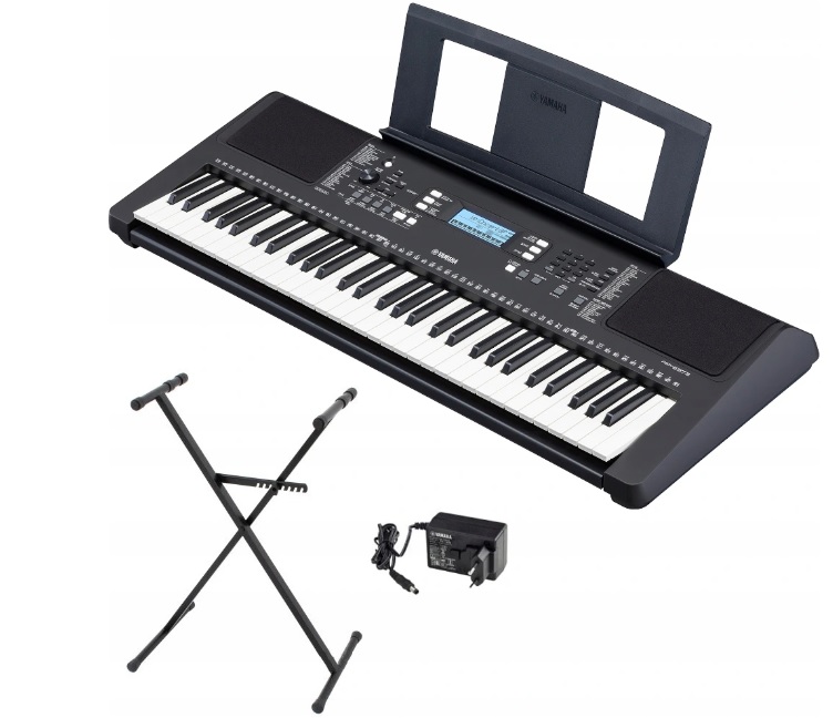 YAMAHA PSR-E373 keyboard + STATYW e 373 NOWOŚĆ ! - 10051432161 - oficjalne archiwum Allegro