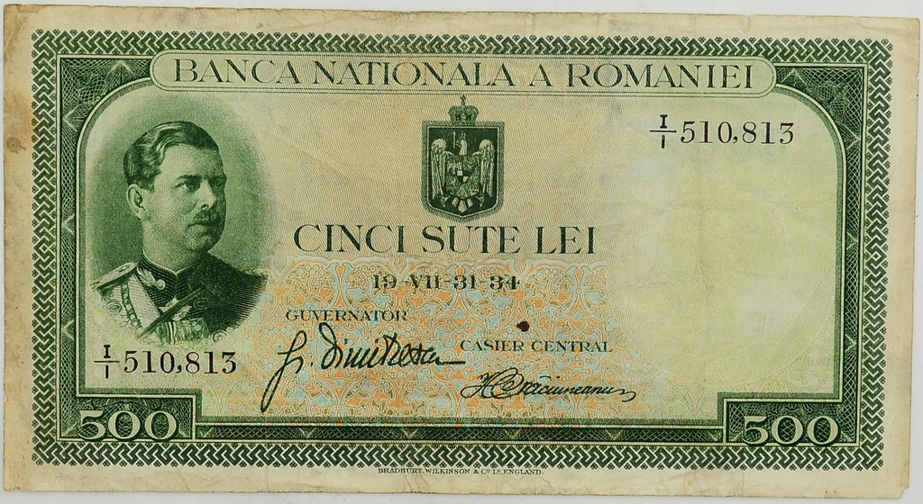 10.bu! Rumunia, 500 Lei 1934 rzadki, P.32.b, St.3+ - 13770294358 ...