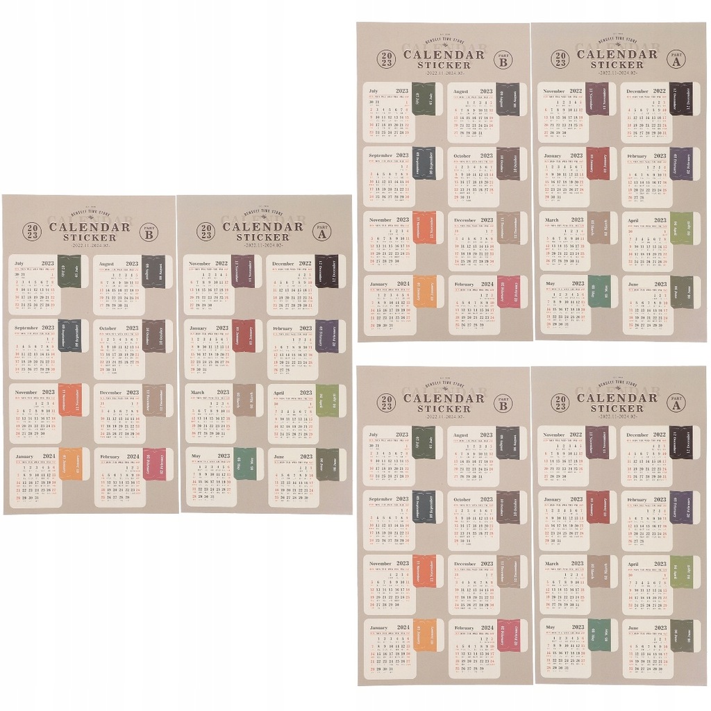 Adult Stickers Paper Matte Month Calendar - 14002606207 - oficjalne ...