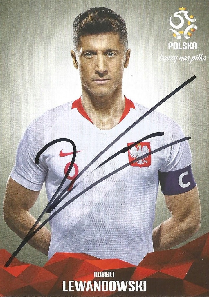 Robert LEWANDOWSKI autograf! POLSKA karta PZPN - 11963719797 ...