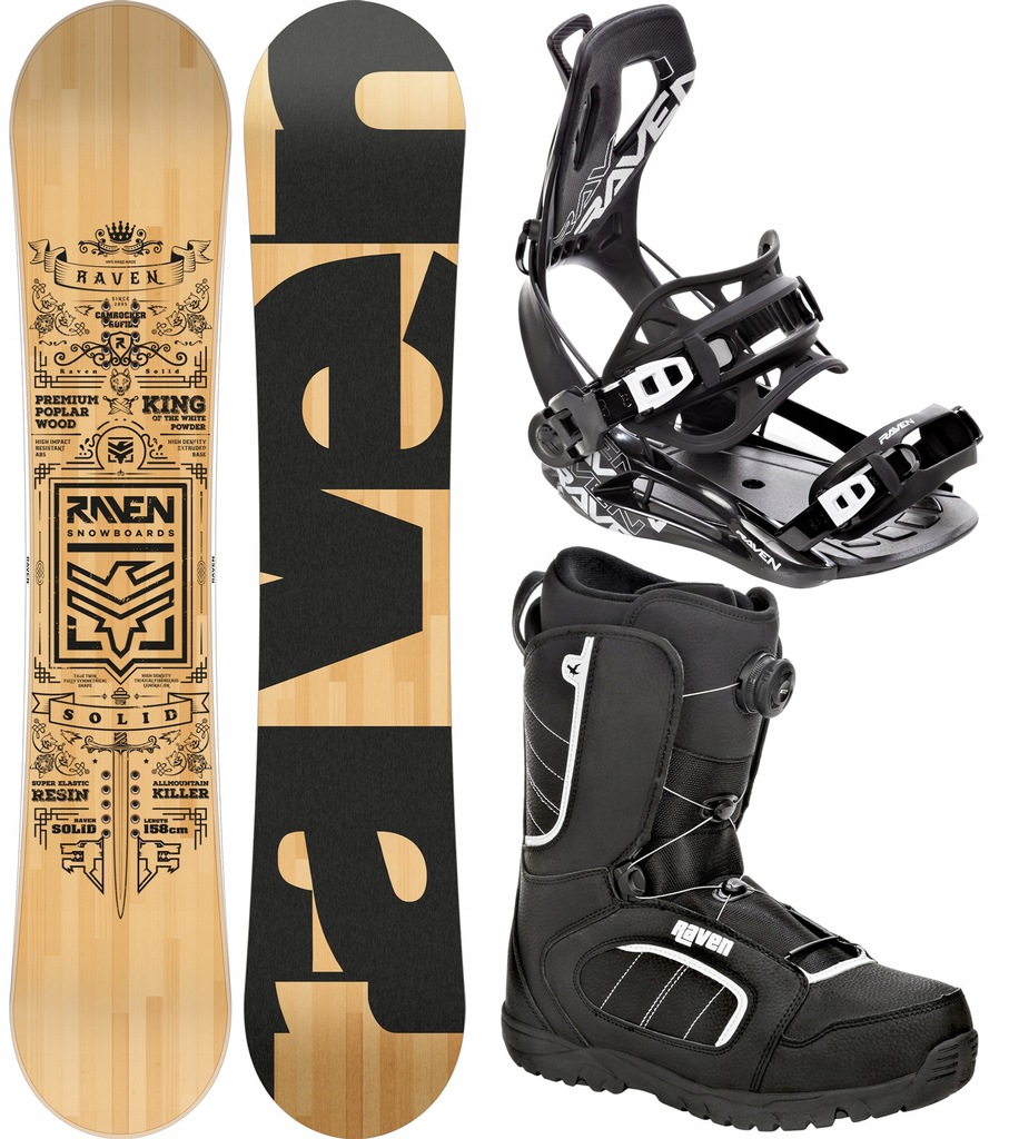 Zestaw Snowboard RAVEN Solid Classic 162cm Wide + FT360 + buty Target ...