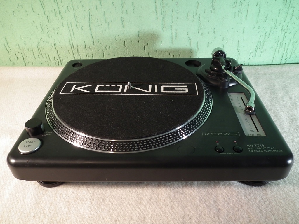 Gramofon KONIG KN-TT10 - Sprawny, bez wkładki, dobry, ładny, DJ-ski ...