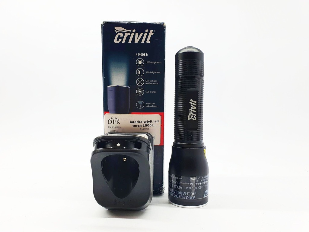 LATARKA CRIVIT LED TORCH 1000LM - 12787351978 - oficjalne archiwum Allegro