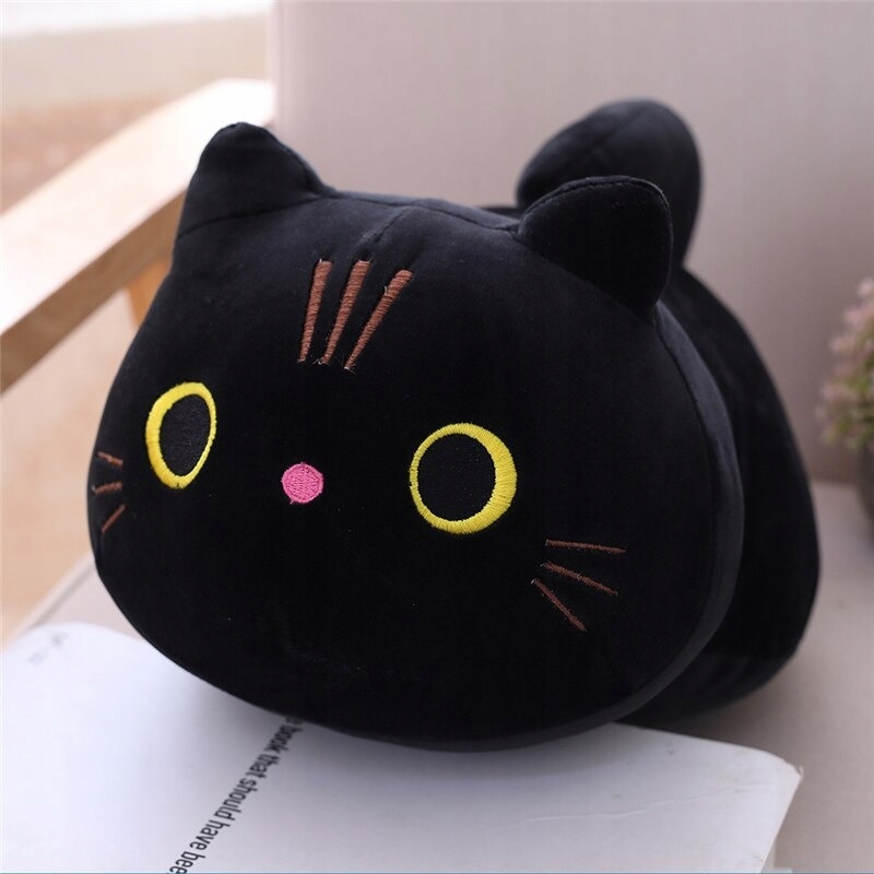 MIĘKKA DŁUGA PODUSZKA KOT MASKOTKA KAWAII | 25 CM - 9873390052 ...