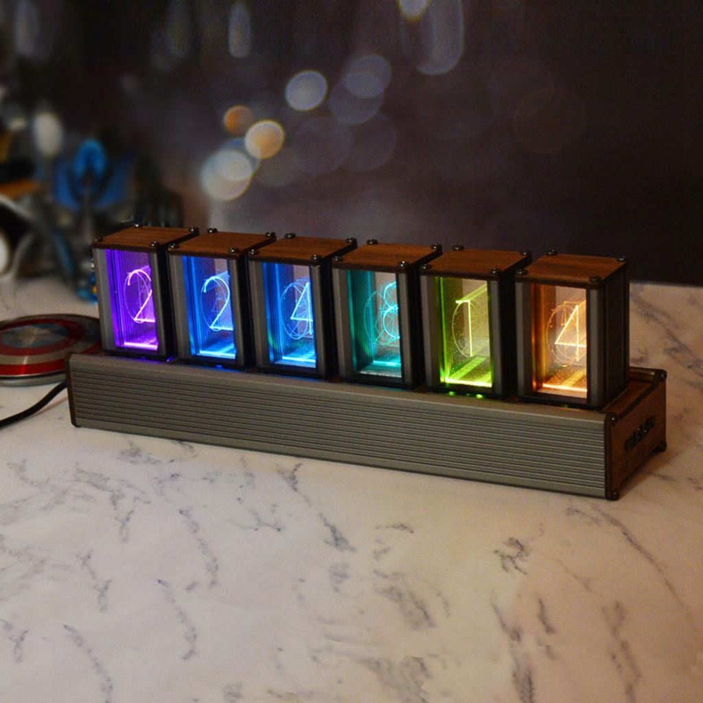 Nixie Clock RGB LED Digital Glow Tube Clock Zestaw - 14322542615 ...