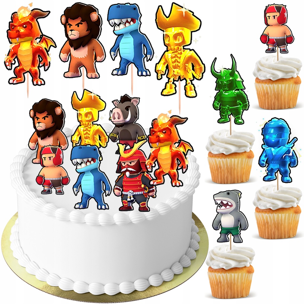 TOPPER STUMBLE GUYS NA TORT BABECZKI POSTACI 10 sztuk - 15085833041 ...