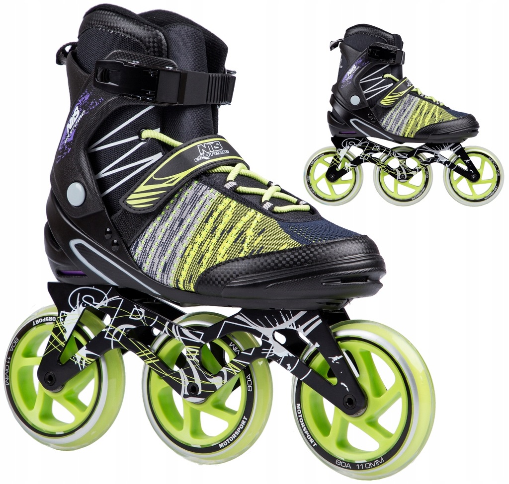 ROLKI DO SZYBKIEJ JAZDY Z TRZEMA KÓŁKAMI 43 NILS - 11989061812 ...