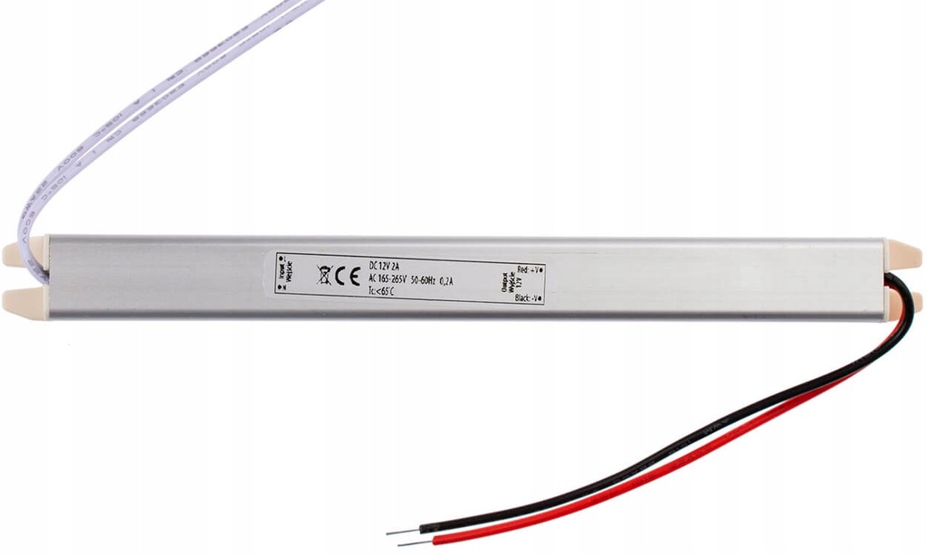Zasilacz do taśm LED 2A 24W 12V DC meblowy - 13056153976 - oficjalne archiwum Allegro