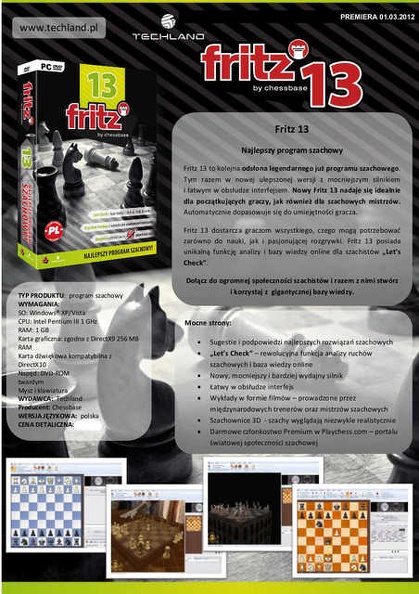 NAJLEPSZY PROGRAM FRITZ 13 /SZACHY WERSJA POLSKA - 5833456559 ...
