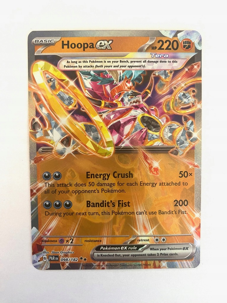 Pokemon Paradox RIft Ultra Rare 098/182 Hoopa ex - 14578135413 ...