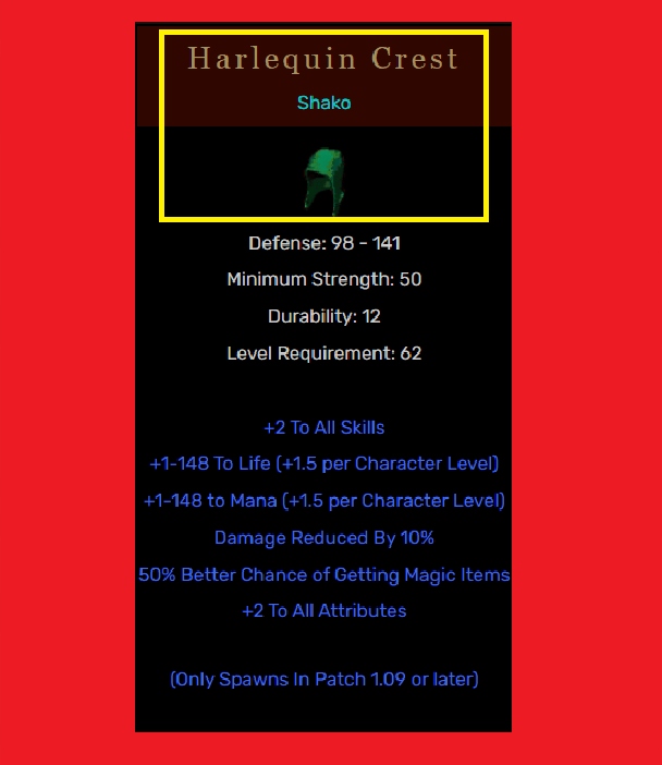 D2R Sezon 2 Ladder SHAKO Harlequin Crest Czako PC - 12718453578 ...