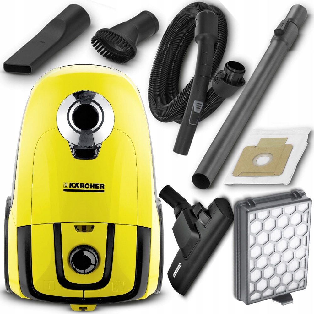 MOCNY ODKURZACZ DOMOWY KARCHER VC2 BOGATY ZESTAW - 7794890903 - oficjalne archiwum Allegro