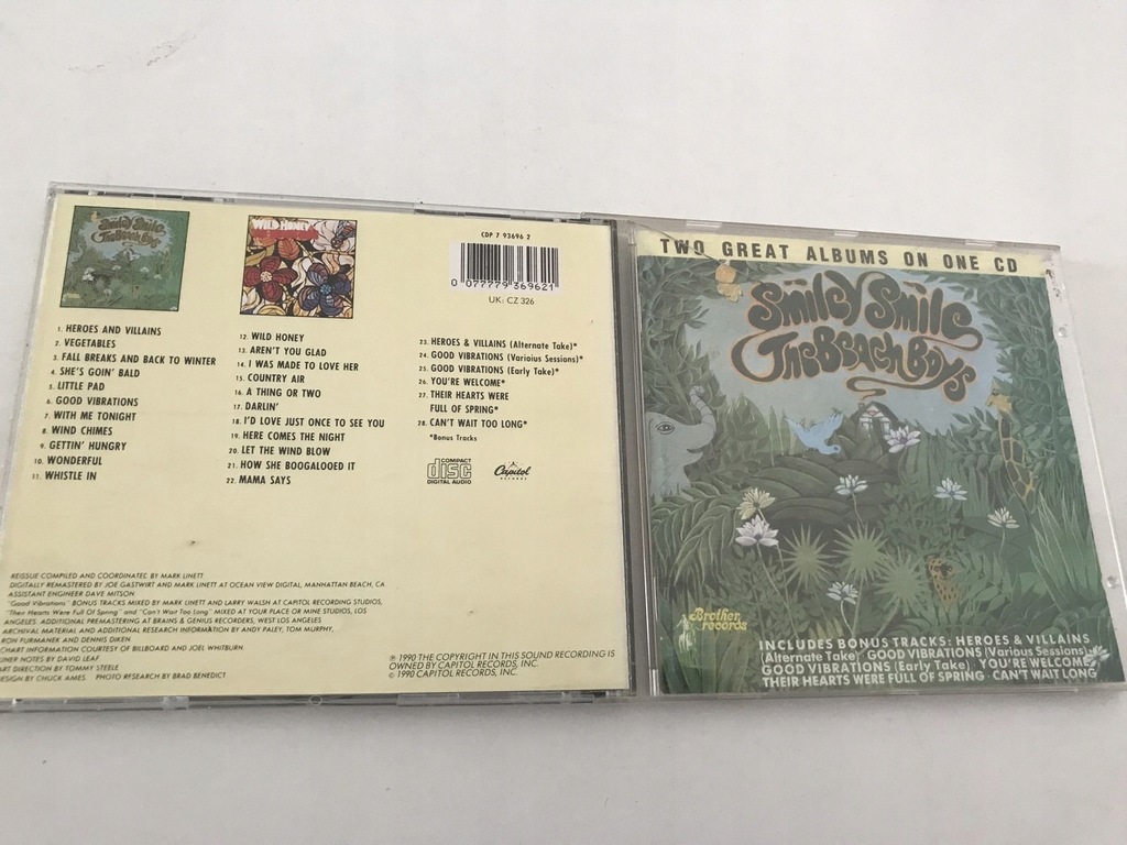 CD The Beach Boys Smiley Smile / Wild Honey 4+/6 - 13766191648 ...