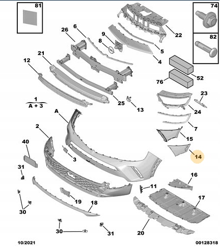 KIEROWNICA POWIETRZA ZDERZAKA L/P MOKKA II 20- - 11572204256 ...