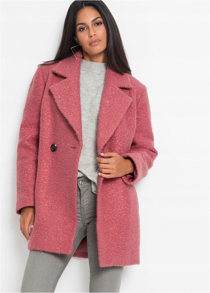 BODYFLIRT MALINOWY PŁASZCZ TRENCZ GUZIKI 46 - 11412402090 - oficjalne ...